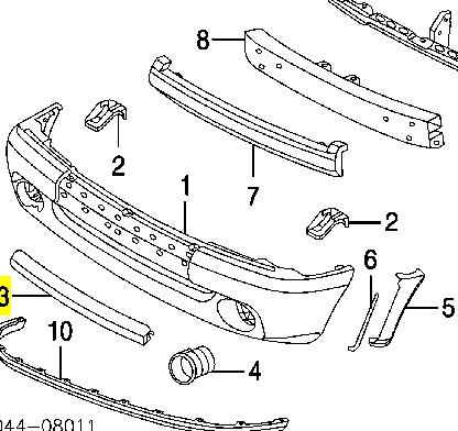 527010C010 Toyota moldura de parachoques delantero central comprar barato