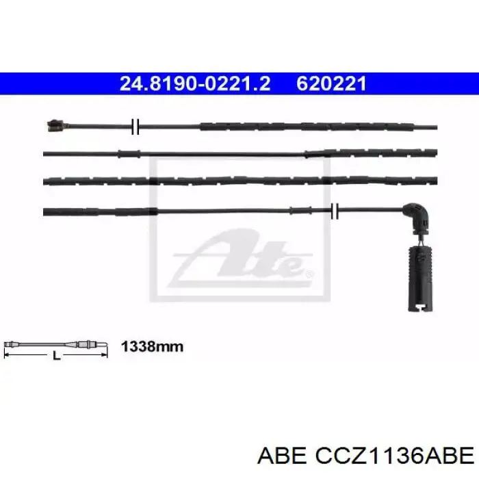 CCZ1136ABE ABE Sensor ABS trasero derecho