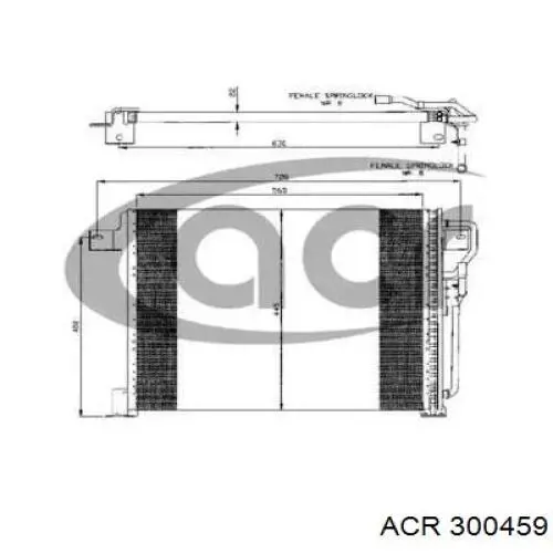834031138 Chrysler condensador aire acondicionado