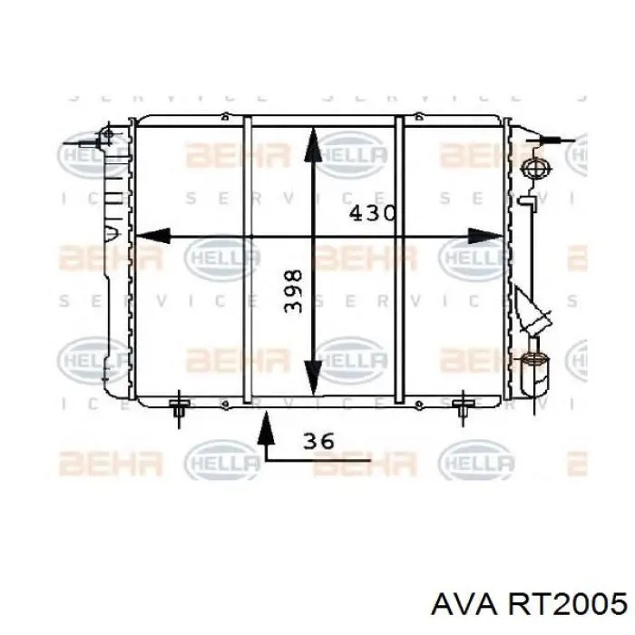 RT2005 AVA radiador