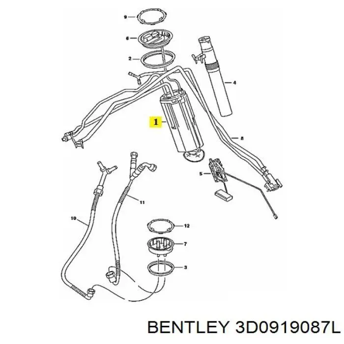 Bomba de combustible eléctrica sumergible BENTLEY. Comprar bomba de