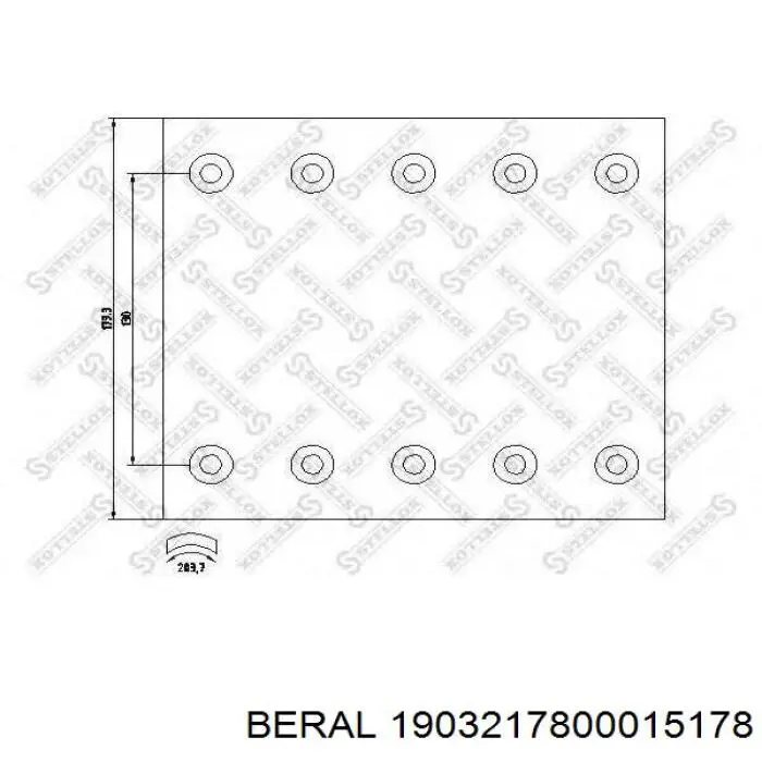 KBL19032.0-1660 Beral forron del freno trasero (camion) comprar barato