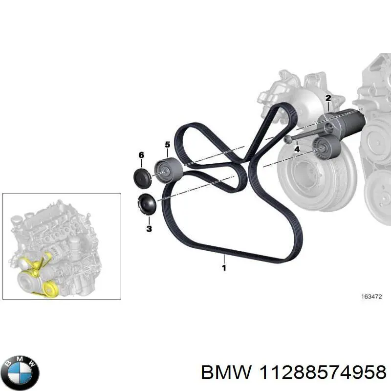 11288574958 BMW Correa trapezoidal