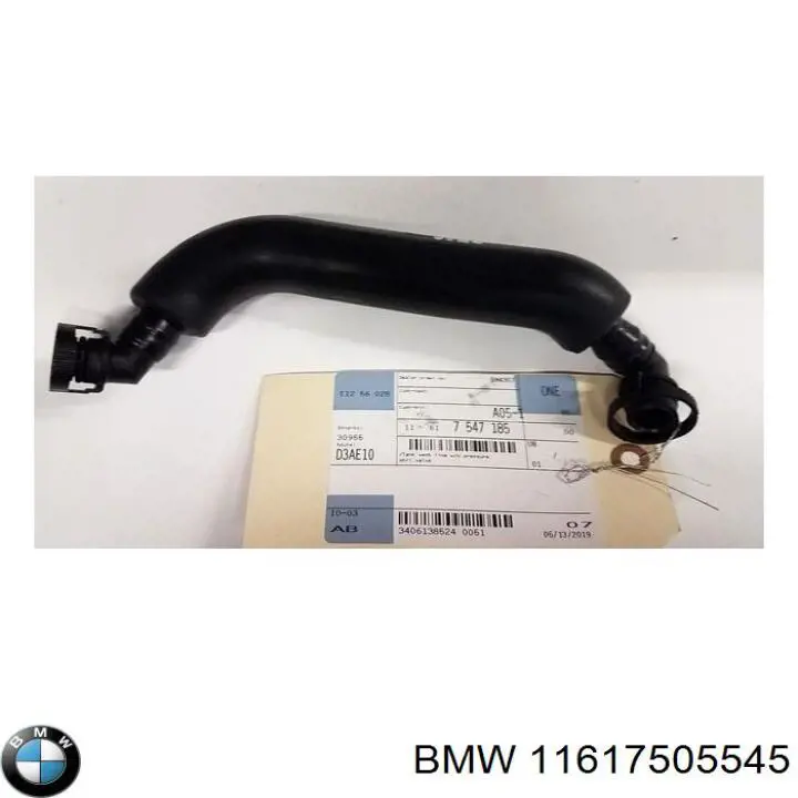 11617505545 BMW tubo de ventilacion del carter (separador de aceite)