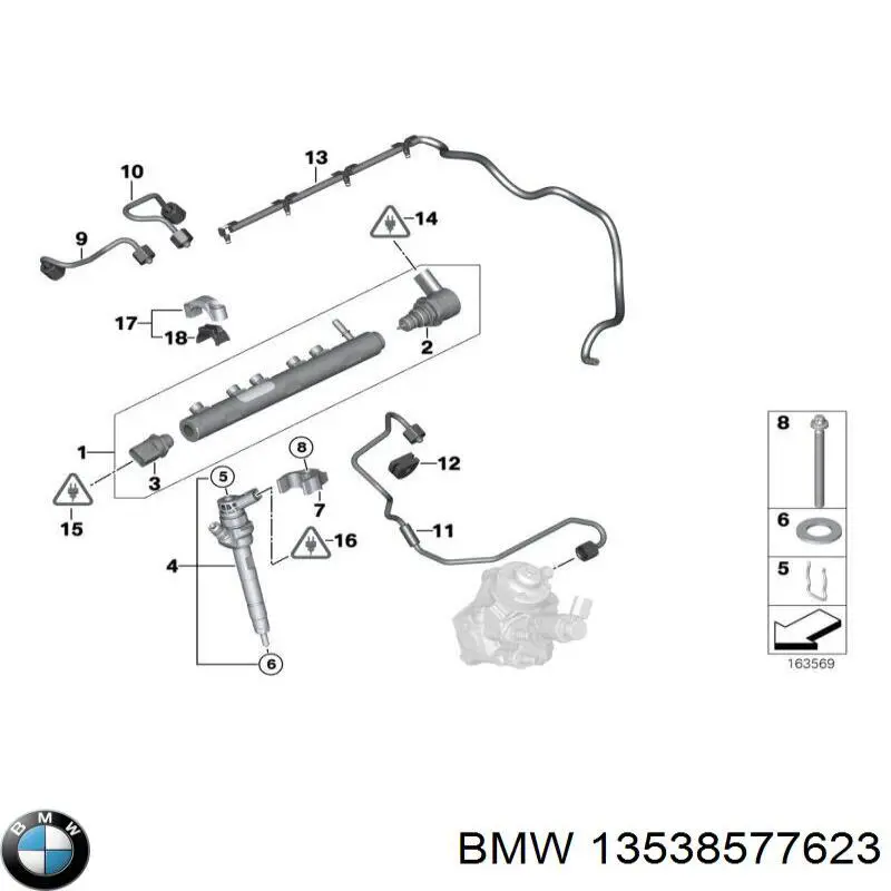 13538577623 BMW Sensor de presión de combustible