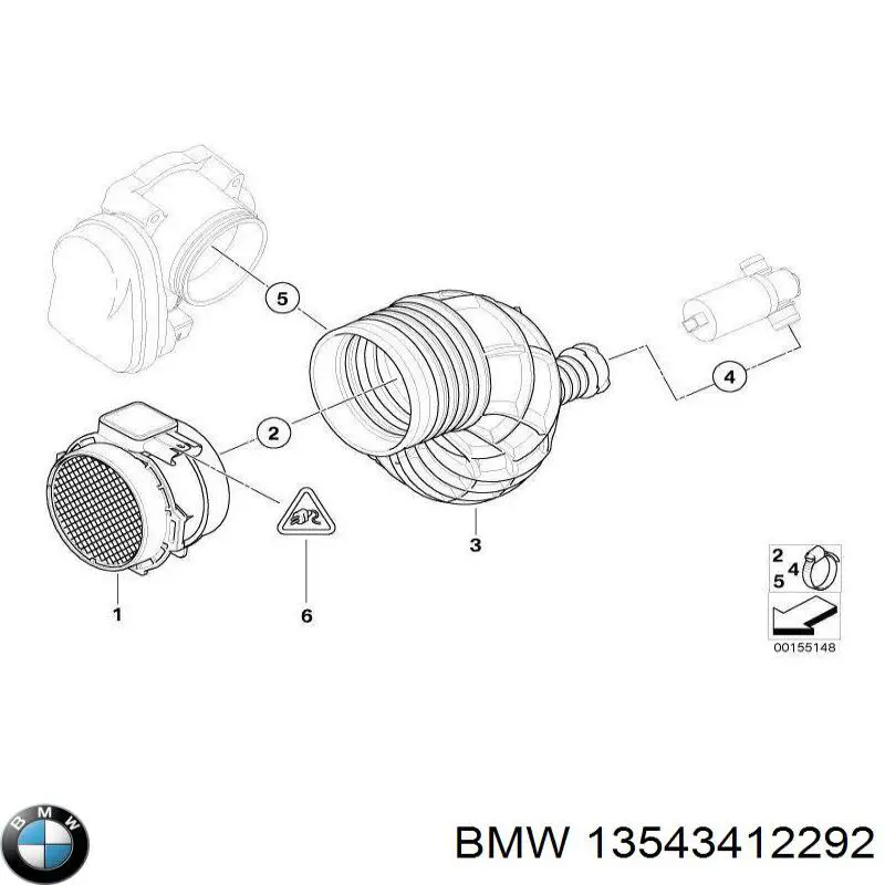 13543412292 BMW Manguito, alimentación de aire