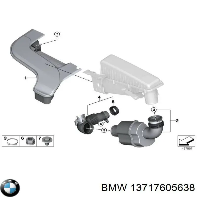 13717605638 BMW entrada del filtro de aire