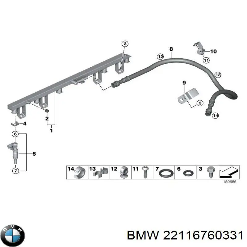 22116760331 BMW Soporte de motor, Izquierda / Derecha