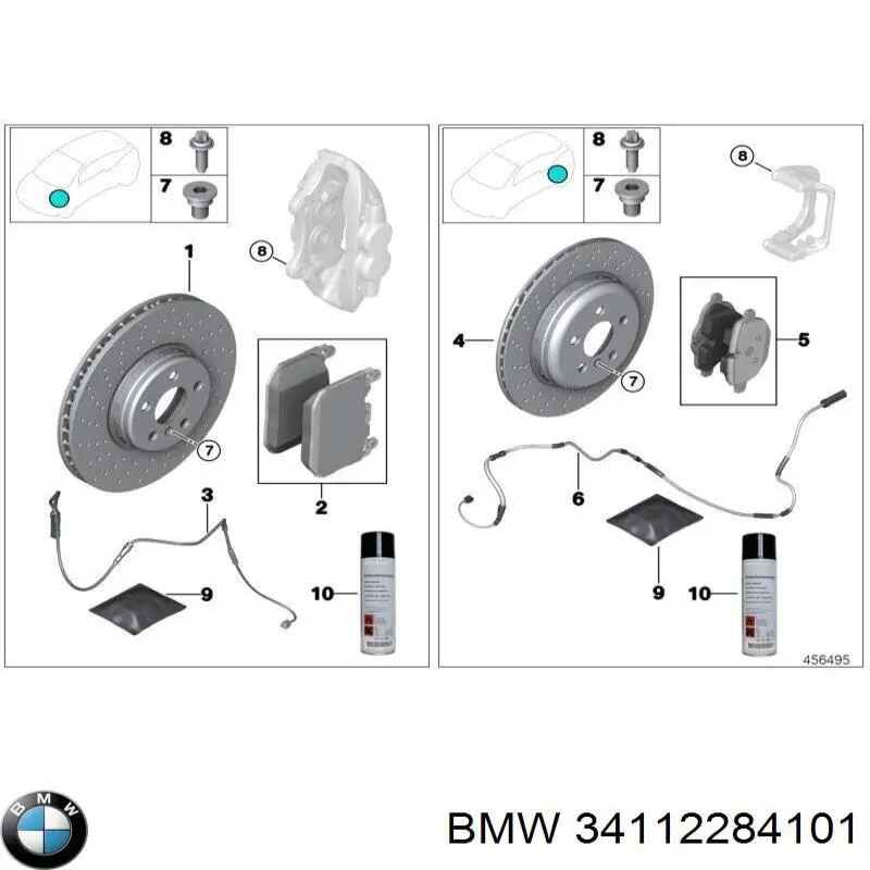 34112284101 BMW Disco de freno delantero