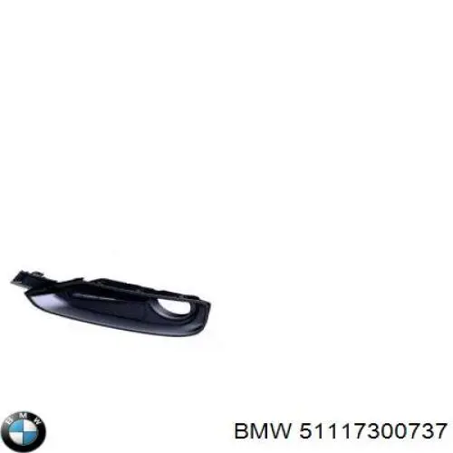 51117300737 BMW rejilla del parachoques delantera izquierda