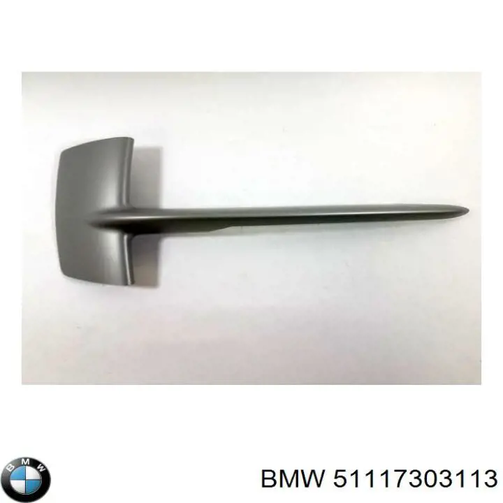 51117303113 BMW moldura de rejilla parachoques delantero izquierda
