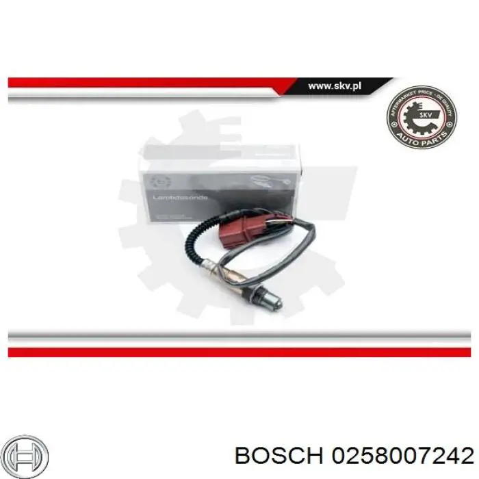 0258007242 Bosch sonda lambda sensor de oxigeno para catalizador