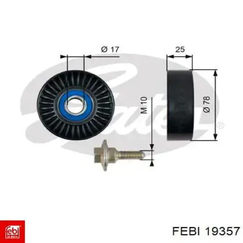 575160 Peugeot/Citroen polea inversión / guía, correa poli v