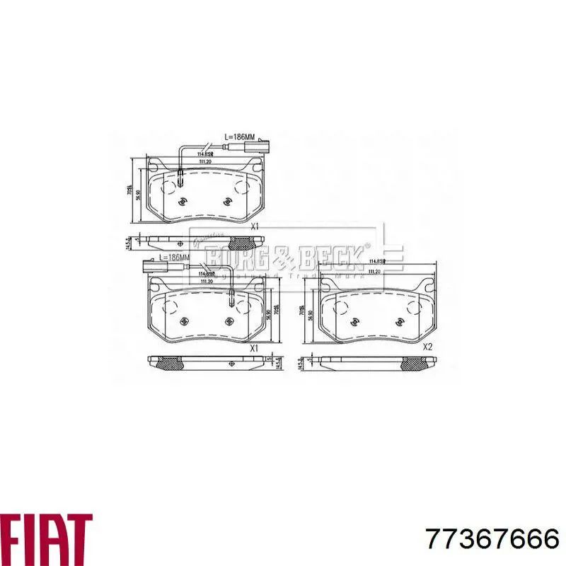 68309144AA Chrysler pastillas de freno traseras
