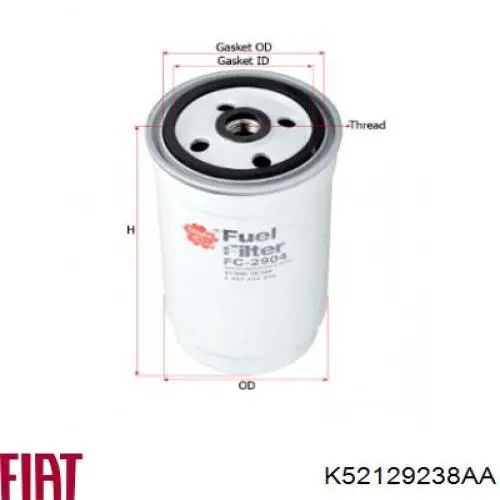 K52129238AA FIAT/ALFA/LANCIA Filtro de combustible