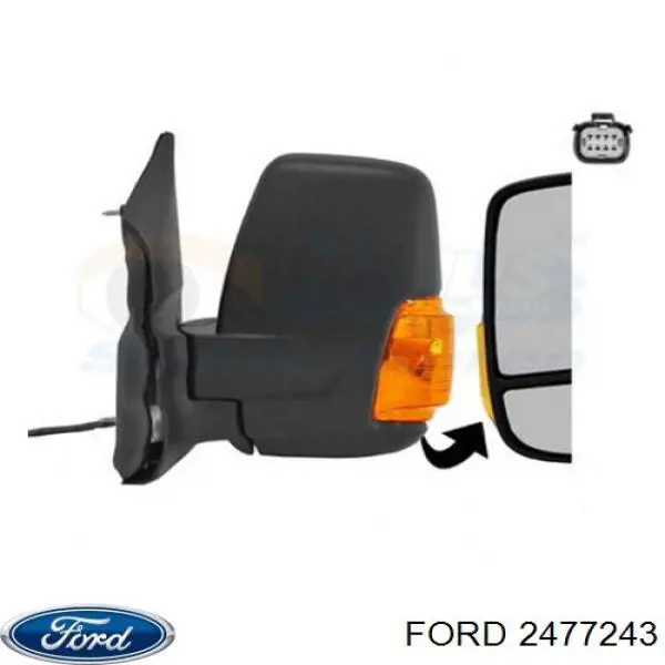 2477243 Ford espejo retrovisor izquierdo