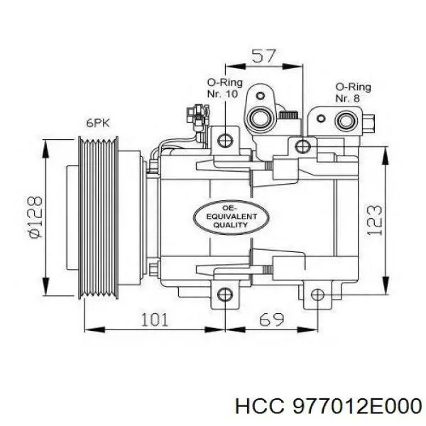 977012E000 HCC Compresor de aire acondicionado