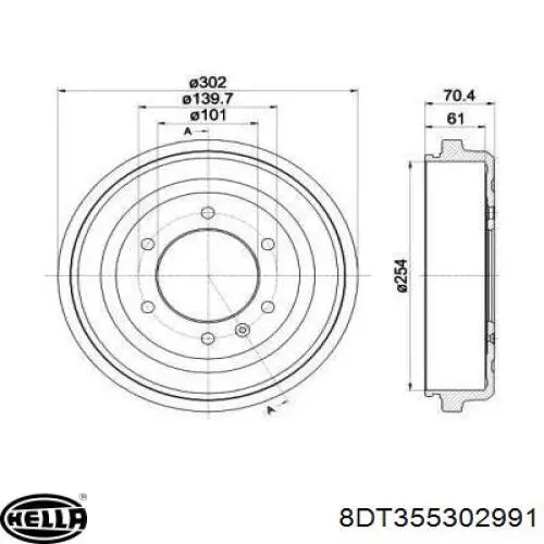 14.D629.10 Brembo freno de tambor trasero