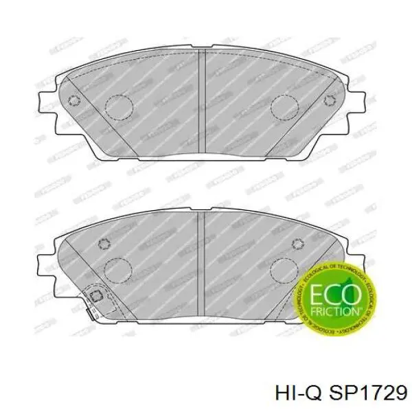 SP1729 Hi-q pastillas de freno delanteras