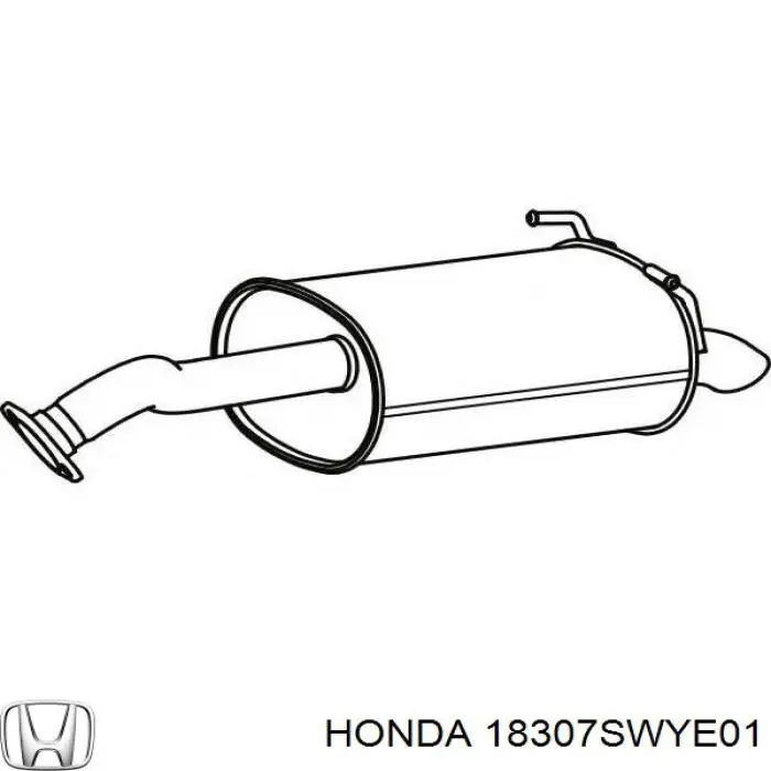 18307-SWY-E01 HONDA Silenciador trasero