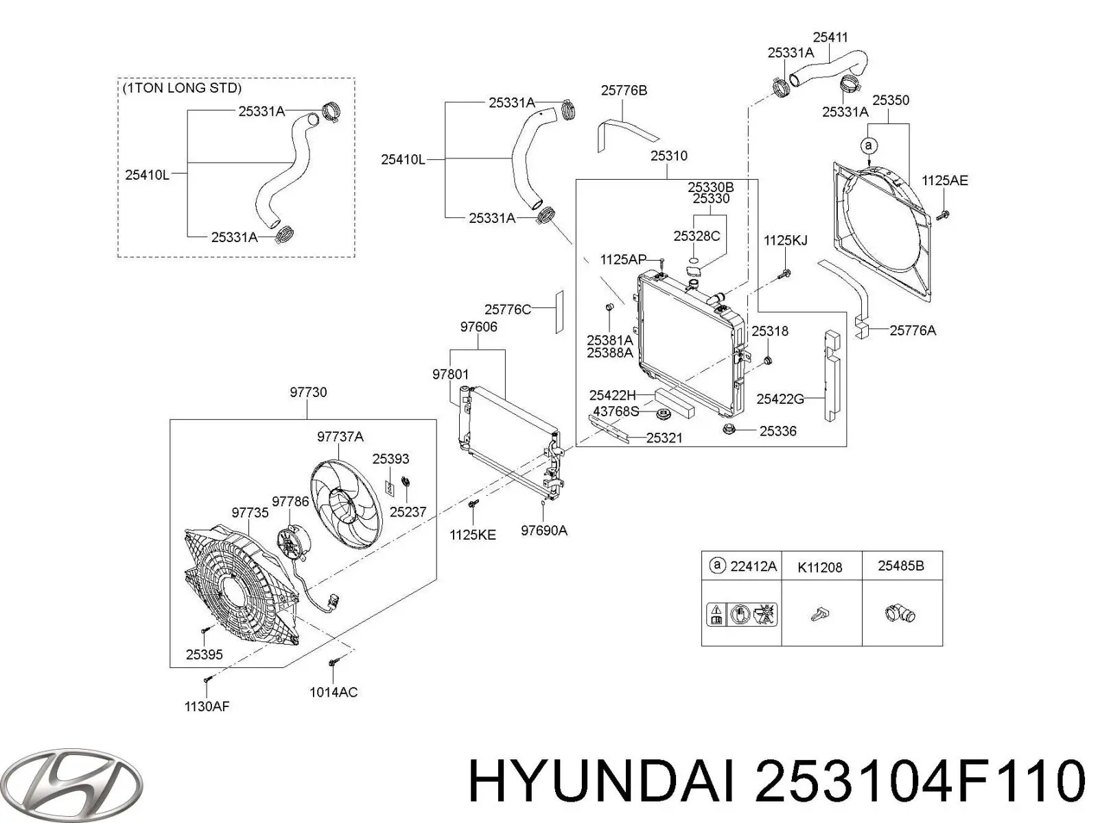 253104F110 HYUNDAI/KIA Radiador