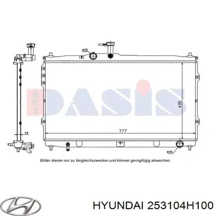 253104H100 HYUNDAI/KIA Radiador