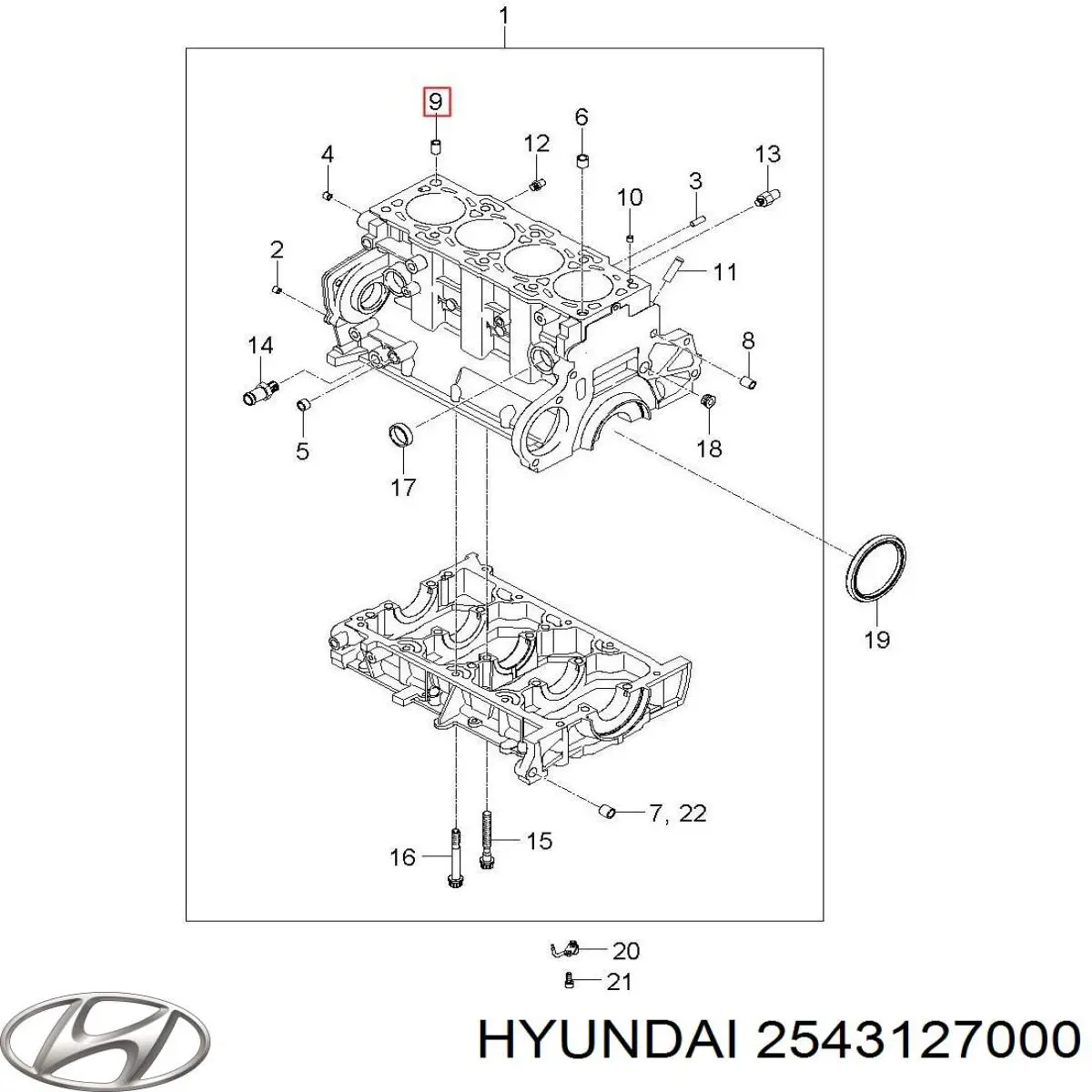 2543127000 HYUNDAI/KIA - repuestos Hyundai/Kia a precio barato