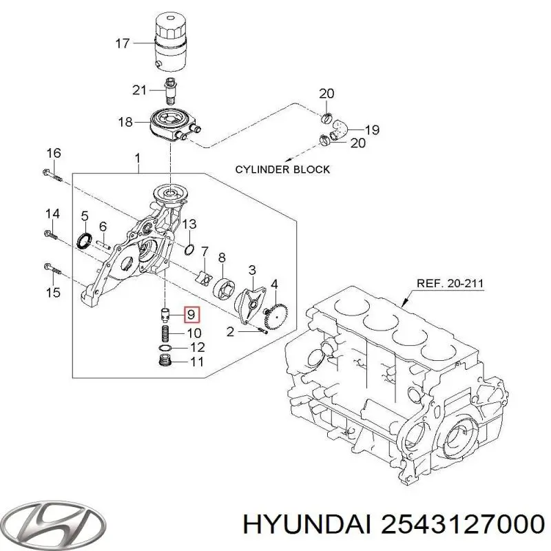 2543127000 HYUNDAI/KIA - repuestos Hyundai/Kia a precio barato