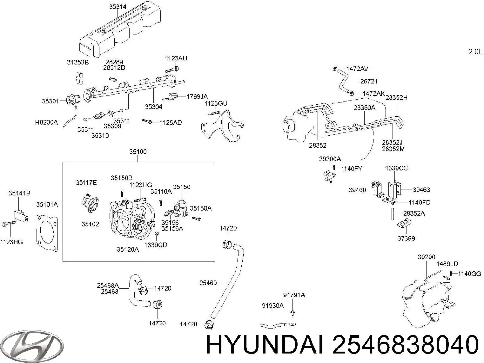 2546838040 HYUNDAI/KIA - repuestos Hyundai/Kia a precio barato