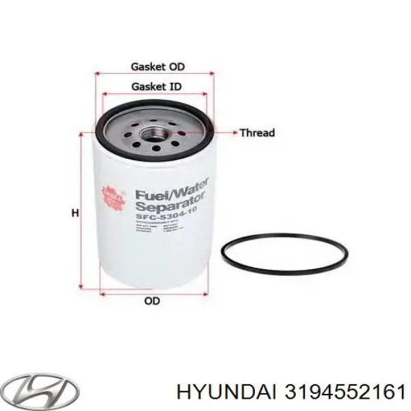 3194552161 HYUNDAI/KIA Filtro de combustible