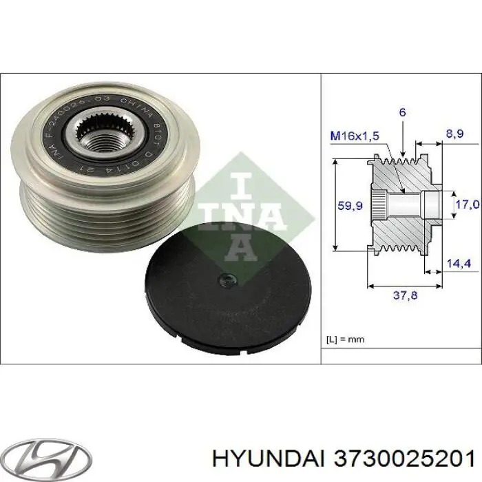 37300-25400 Hyundai/Kia alternador
