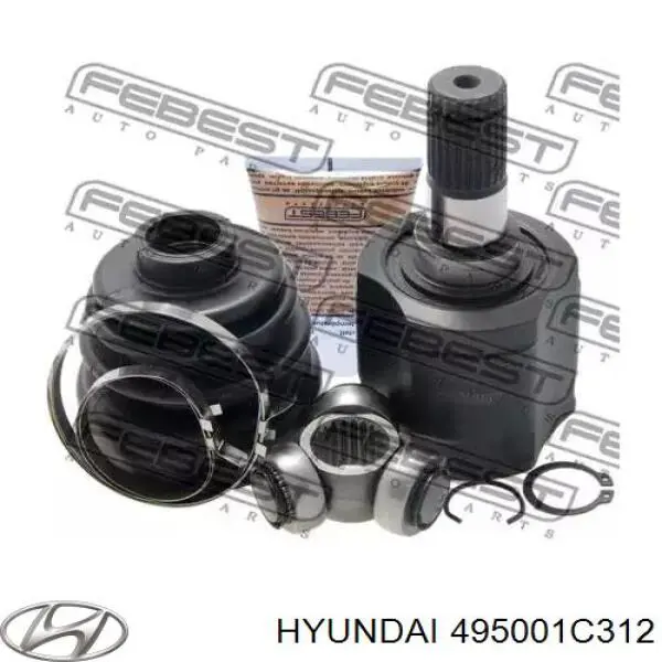 495001C311 Hyundai/Kia árbol de transmisión delantero derecho