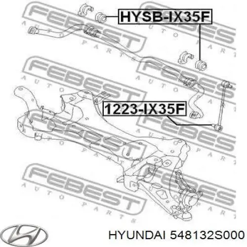 548132S000 HYUNDAI/KIA Casquillo de barra estabilizadora delantera