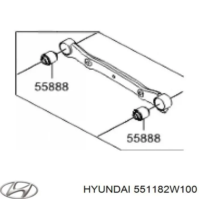 551182W100 HYUNDAI/KIA Silentblock de brazo de suspensión trasero superior