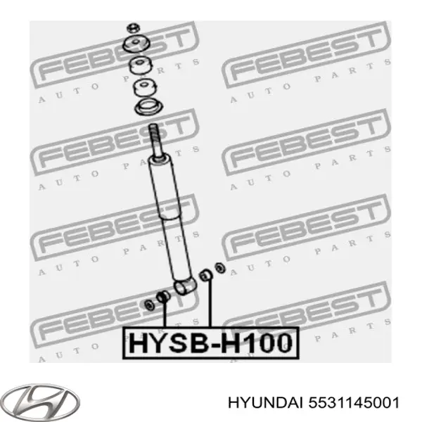 5531145001 HYUNDAI/KIA Casquillo del soporte de barra estabilizadora ...