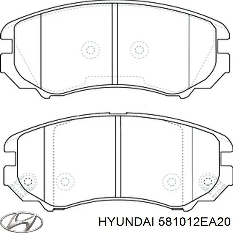 581012EA20 HYUNDAI/KIA Pastillas de freno delanteras