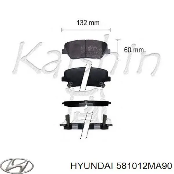 58101B1A30 HYUNDAI/KIA Pastillas de freno delanteras