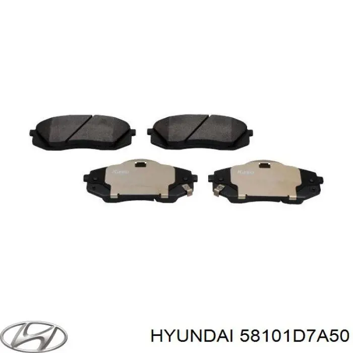 58101D7A50 HYUNDAI/KIA Pastillas de freno delanteras