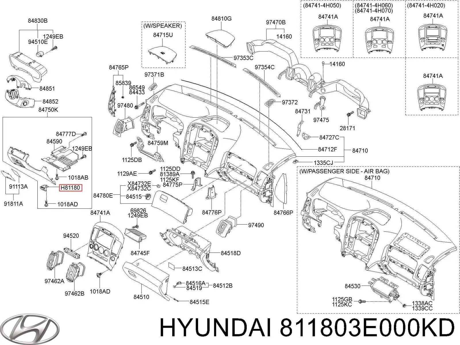 811803E000KD HYUNDAI/KIA - repuestos Hyundai/Kia a precio barato