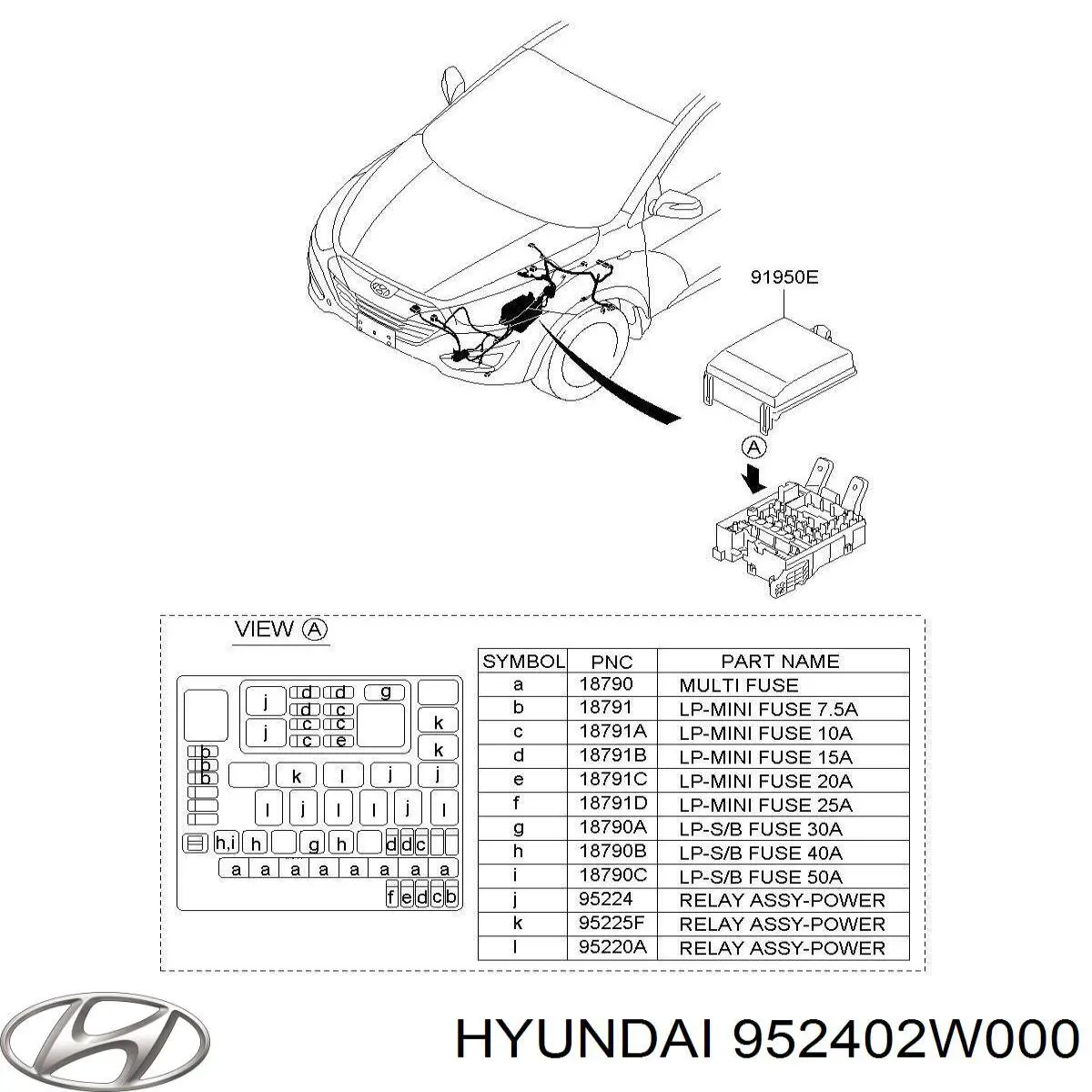 952402W000 HYUNDAI/KIA - repuestos Hyundai/Kia a precio barato