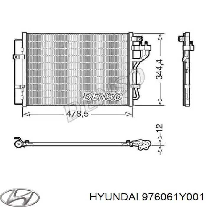 976061Y001 HYUNDAI/KIA Condensador aire acondicionado