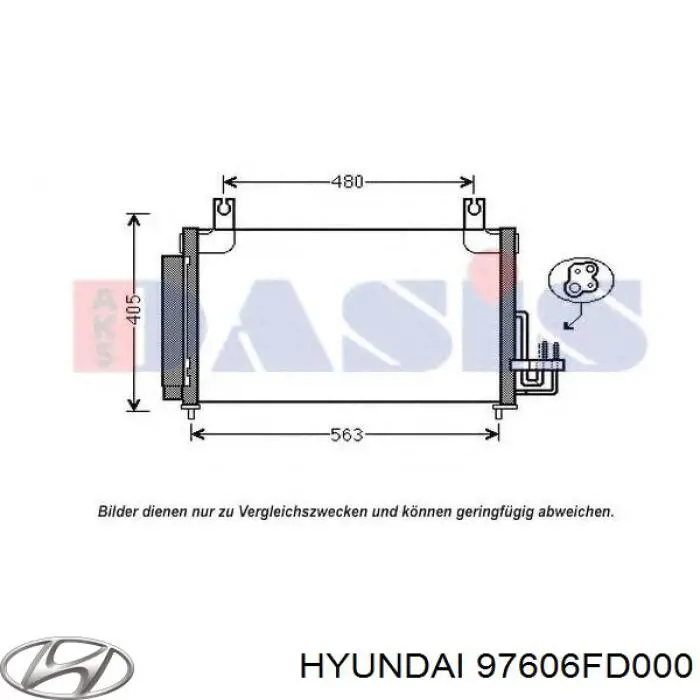 97606FD000 HYUNDAI/KIA condensador aire acondicionado