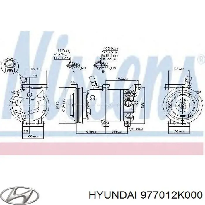 977012K000 HYUNDAI/KIA Compresor de aire acondicionado
