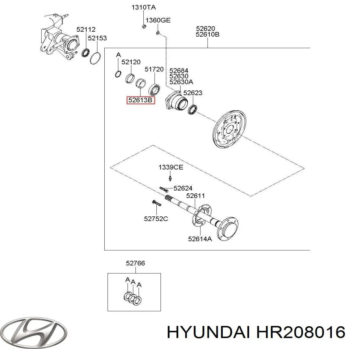 HR208016 HYUNDAI/KIA - repuestos Hyundai/Kia a precio barato