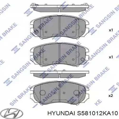 S581012KA10 Hyundai/Kia pastillas de freno delanteras comprar barato