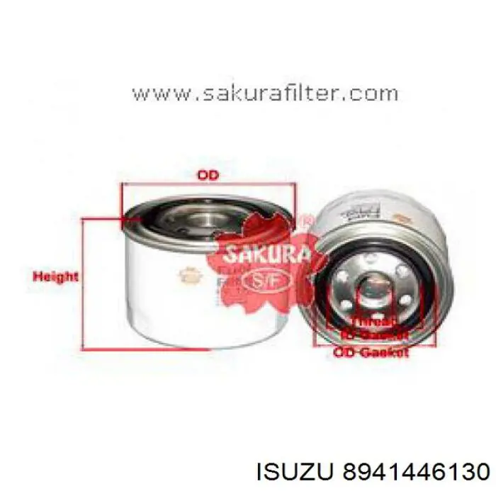 8941446130 Isuzu filtro combustible