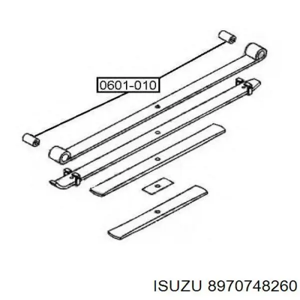 8970748260 ISUZU Silentblock trasero de ballesta trasera
