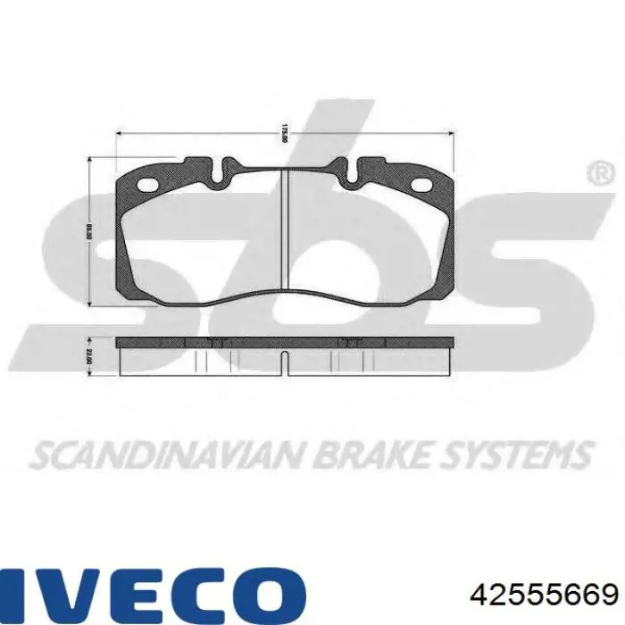 42555669 IVECO Pastillas de freno delanteras