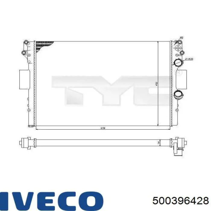 500396428 Iveco radiador, refrigeración del motor