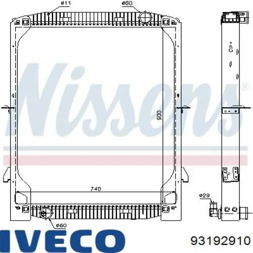 93192910 Iveco radiador